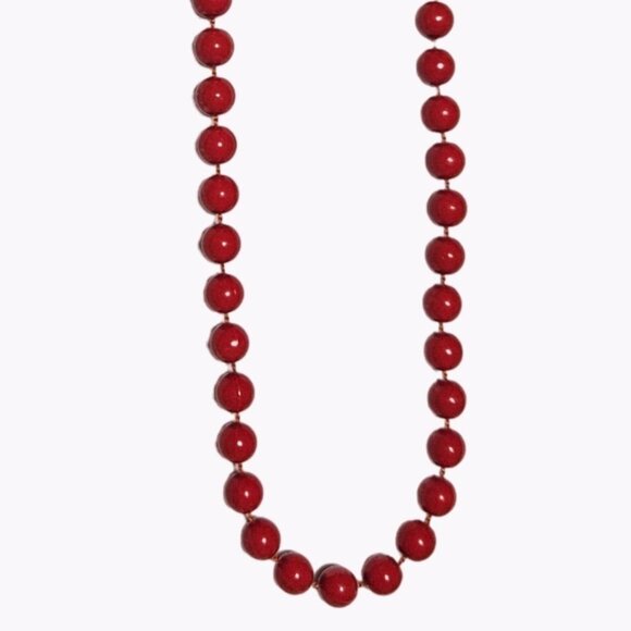 Unbranded | Jewelry | Cherry Red Ball Beaded Necklace 9s Fashion ...